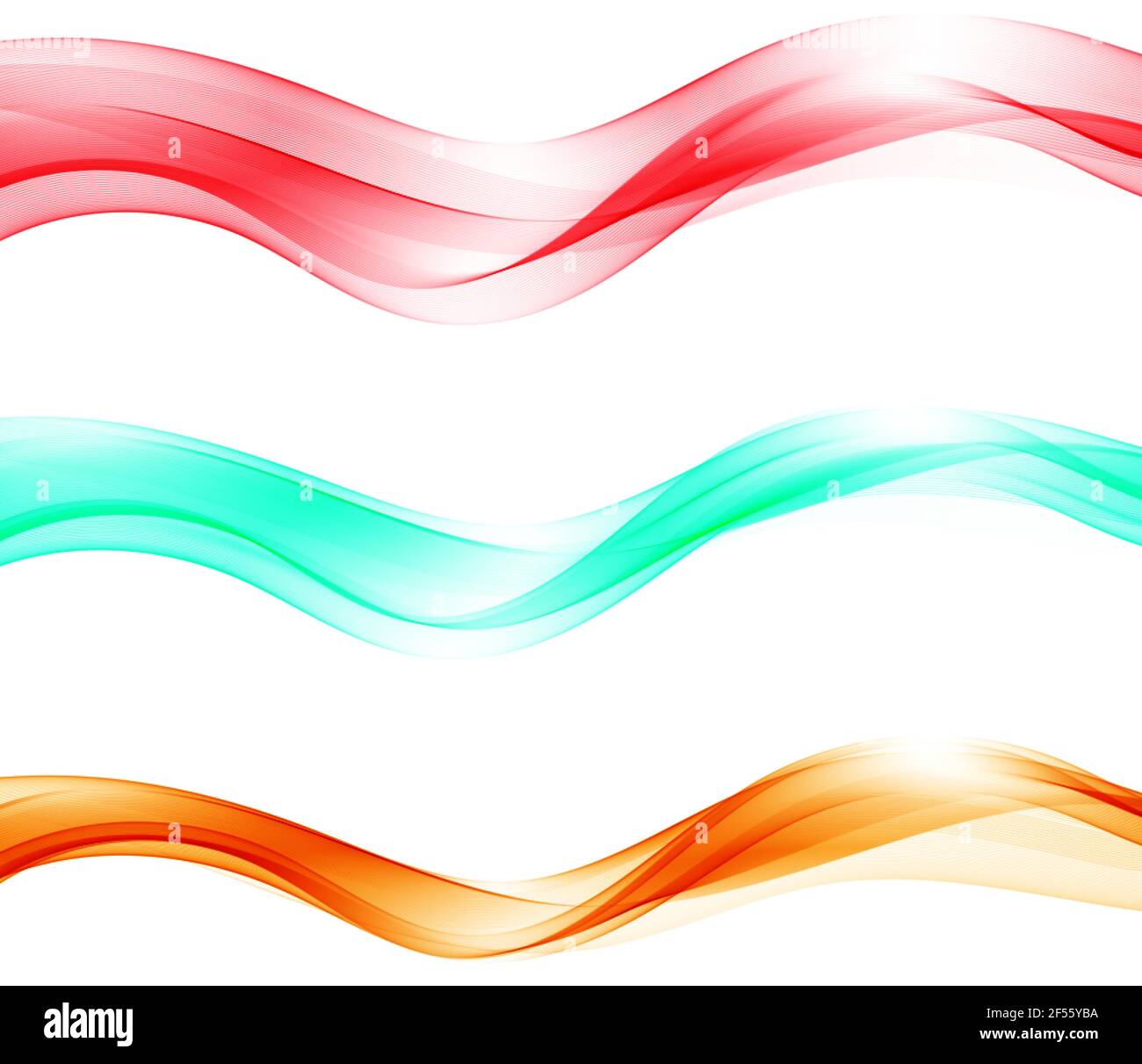 Set of abstract waves. Vector illustration EPS 10 Stock Vector Image ...