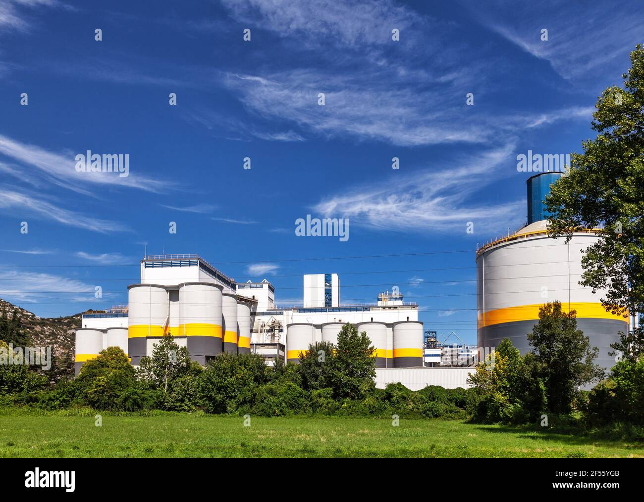 Exterior of a Cement plant in Northern Italy. Contemporary Industrial ...
