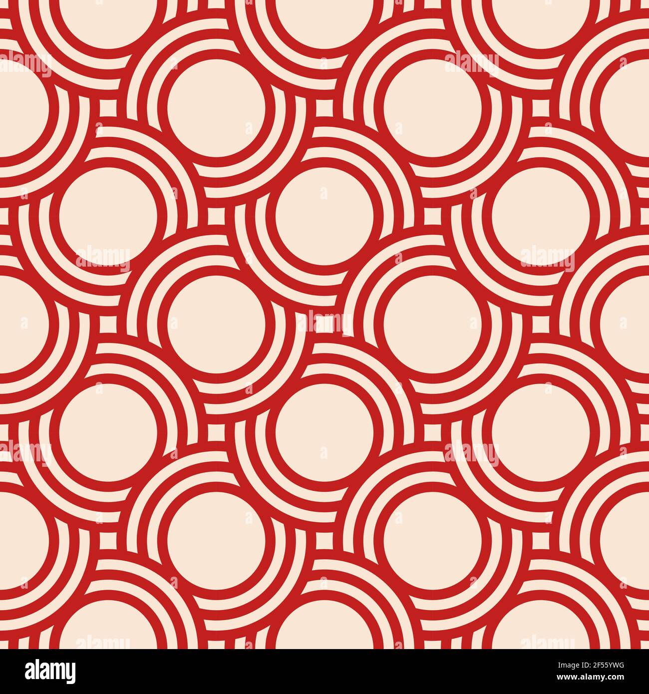 Abstract seamless pattern. Concentric circles. Intersecting repeating ...
