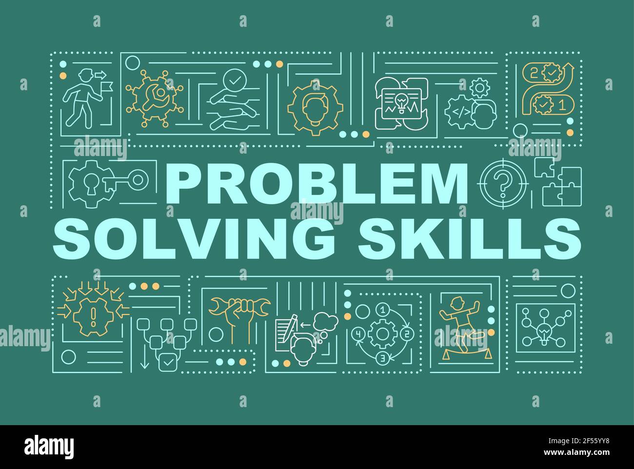 Problem solving skills boost word concepts banner Stock Vector Image & Art - Alamy