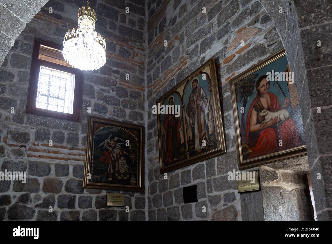 Virgin Mary Syriac Orthodox Church in Diyarbakir, Turkey. Detail from ...
