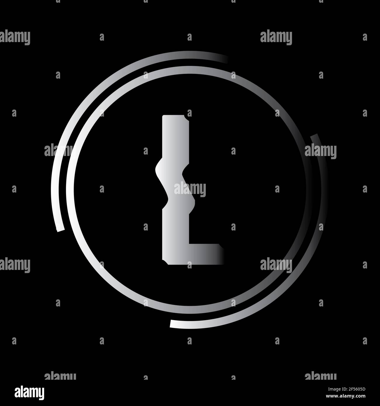 Simple Elegant Initial Letter Type L Logo Sign Symbol Icon Stock Photo ...