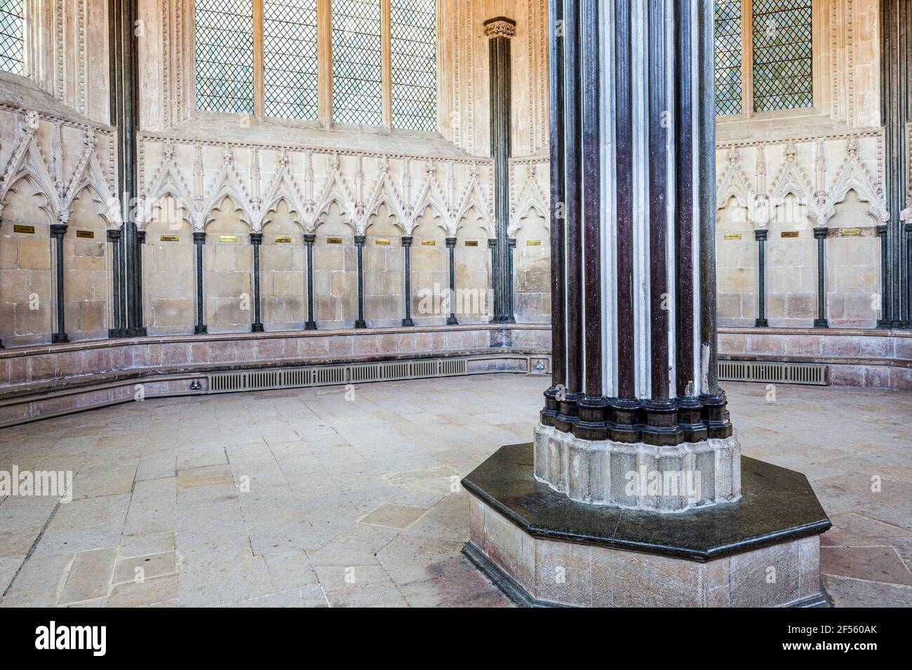 The Chapter House at Wells Cathedral, Wells, Somerset UK Stock Photo ...