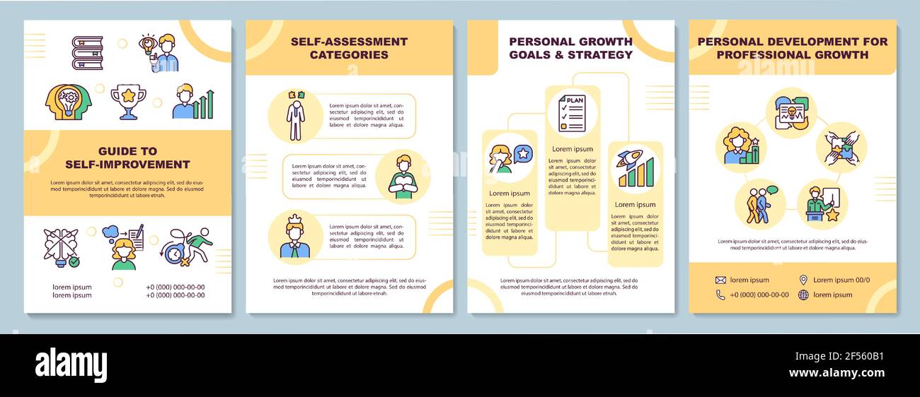 Guide to self-improvement brochure template Stock Vector Image & Art ...
