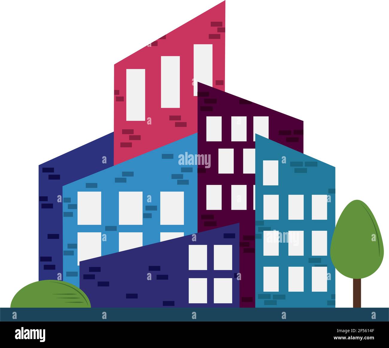 modern city skyline building tree Stock Vector Image & Art - Alamy