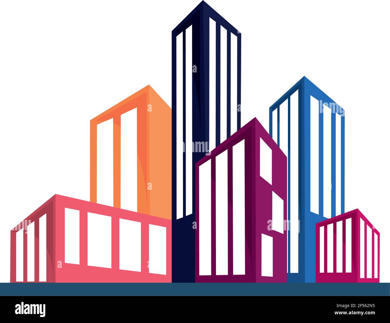 cityscape color abstract design isolated Stock Vector Image & Art - Alamy