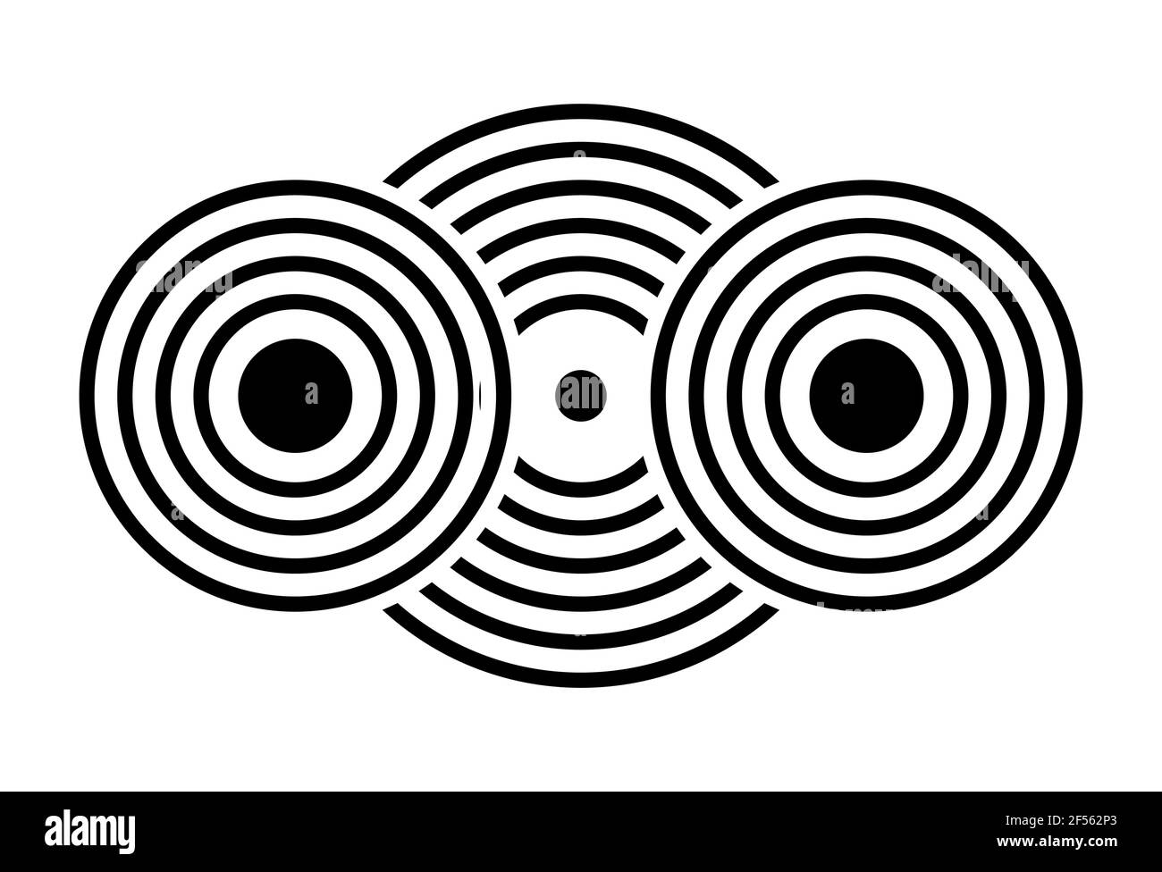 Three overlapping circles Black and White Stock Photos & Images - Alamy