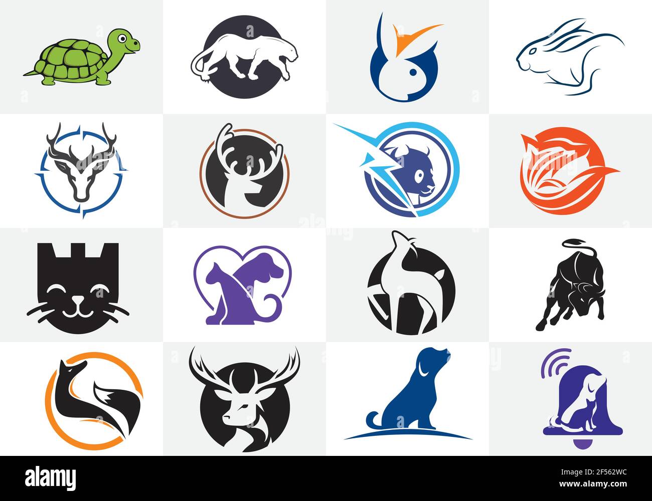 Vector logo sign symbol icon set for Animal & Pet business Stock Vector ...