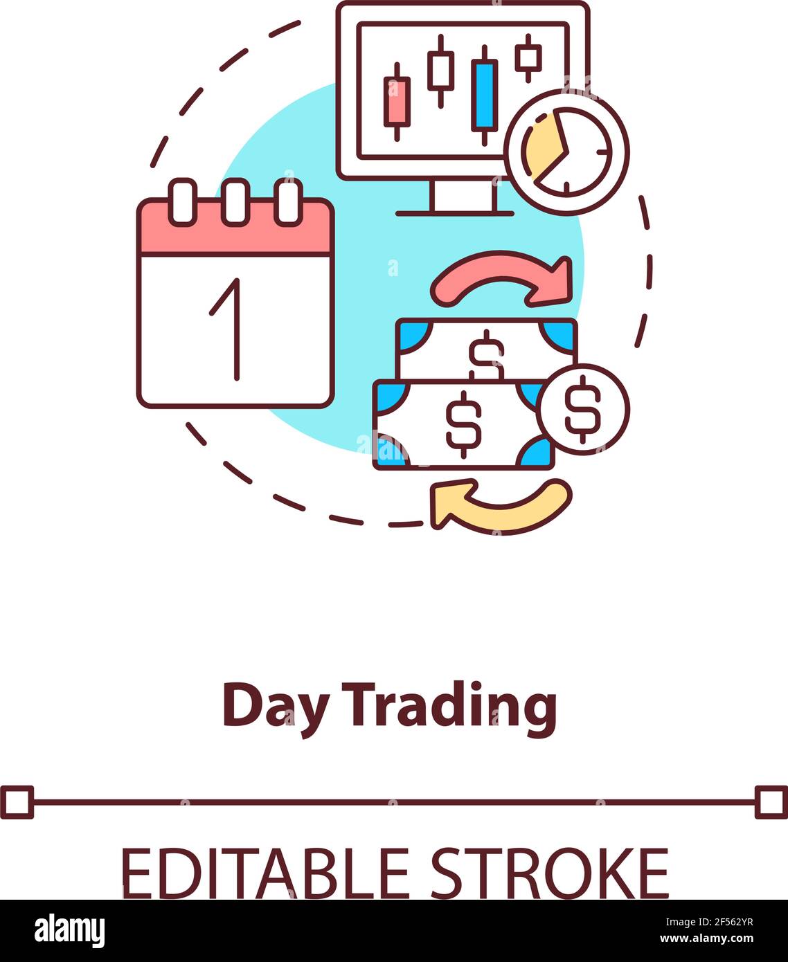 Day trading concept icon Stock Vector Image & Art - Alamy