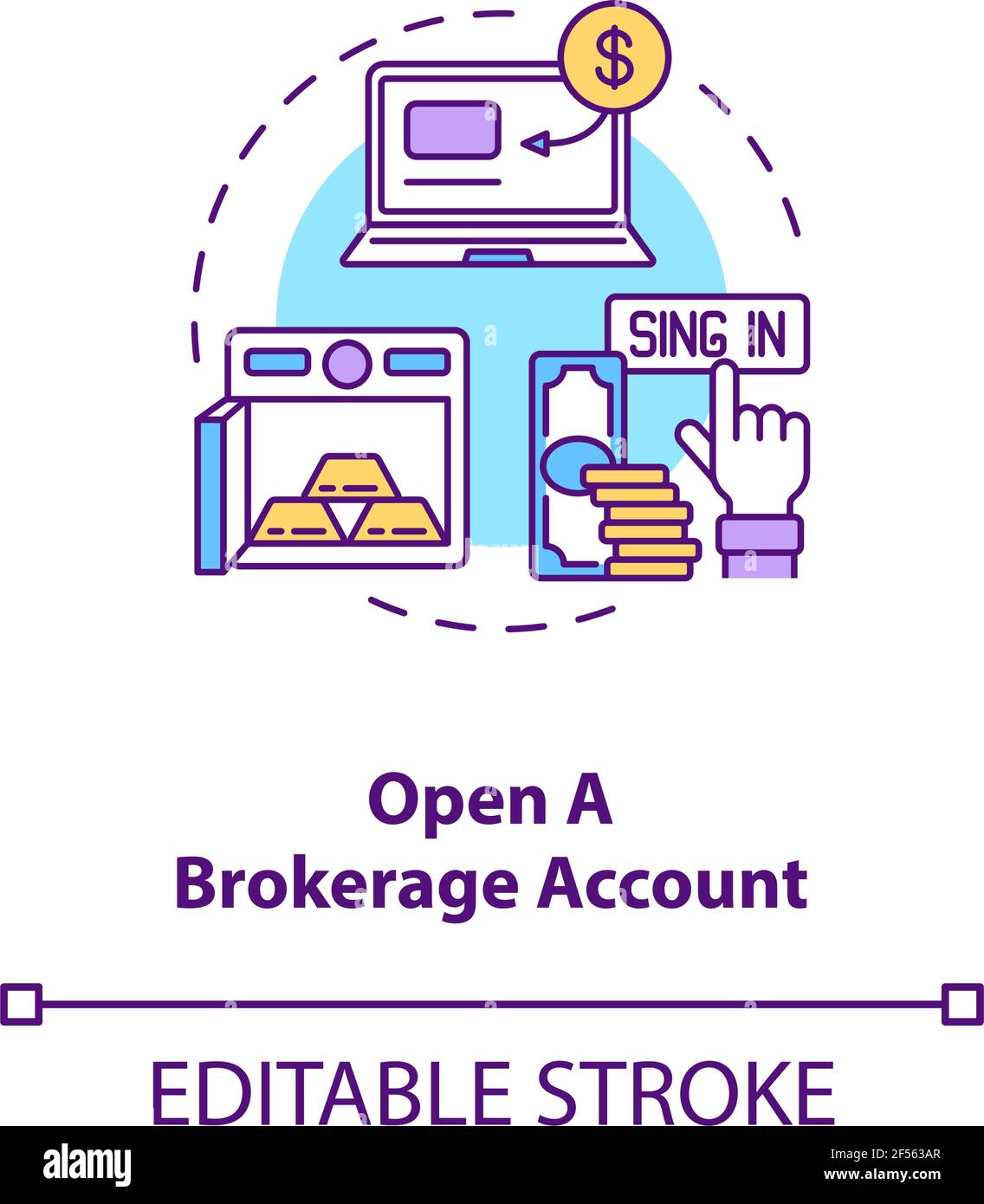 Opening bank account Stock Vector Images - Alamy