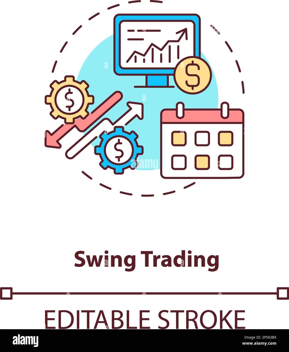 Swing trading concept icon Stock Vector Image & Art - Alamy