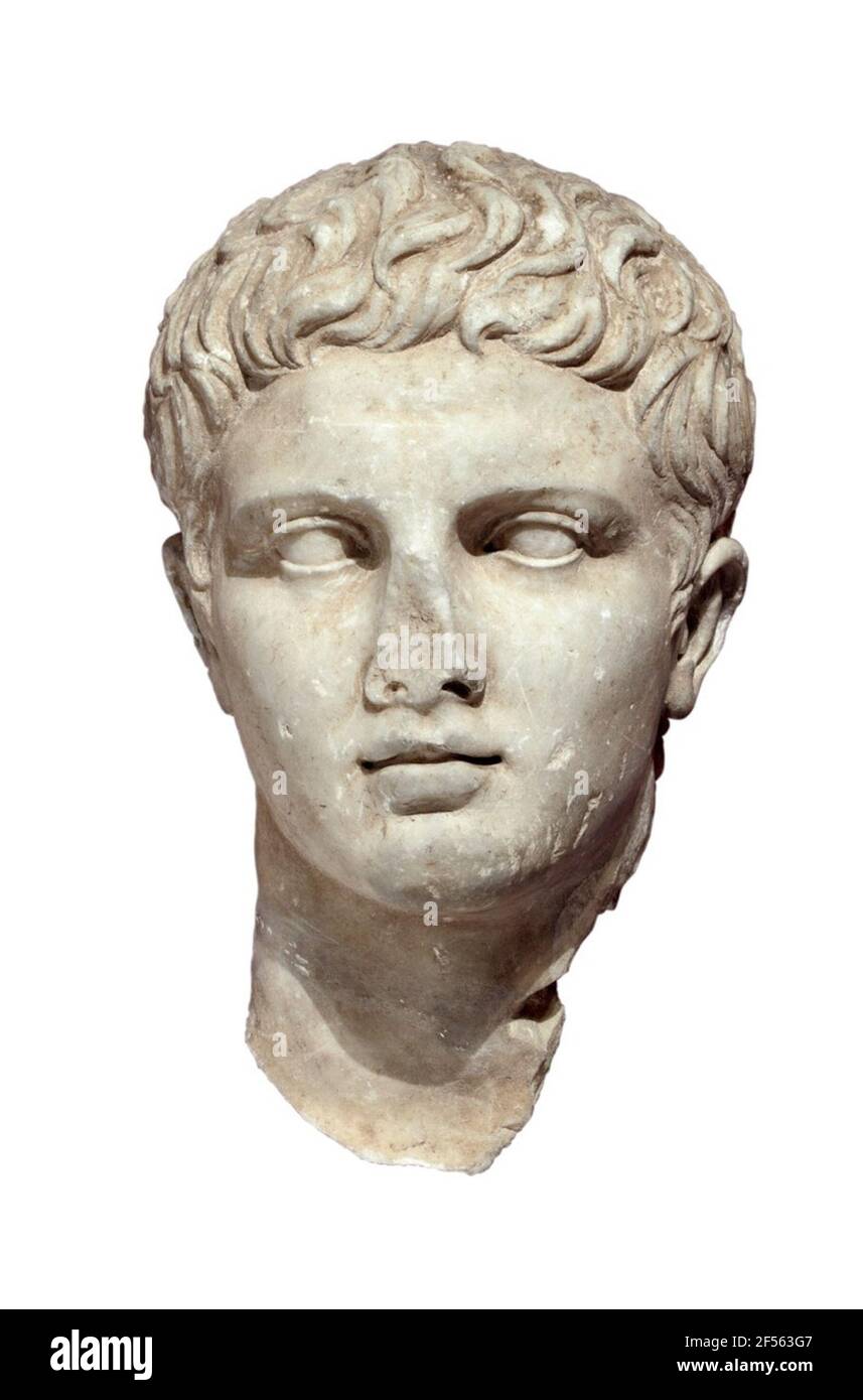 Relief head of the Emperor Augustus (?). The life-size head of the ...