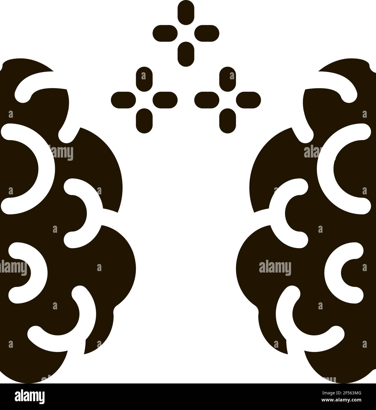 brain synchronization icon Vector Glyph Illustration Stock Vector Image ...