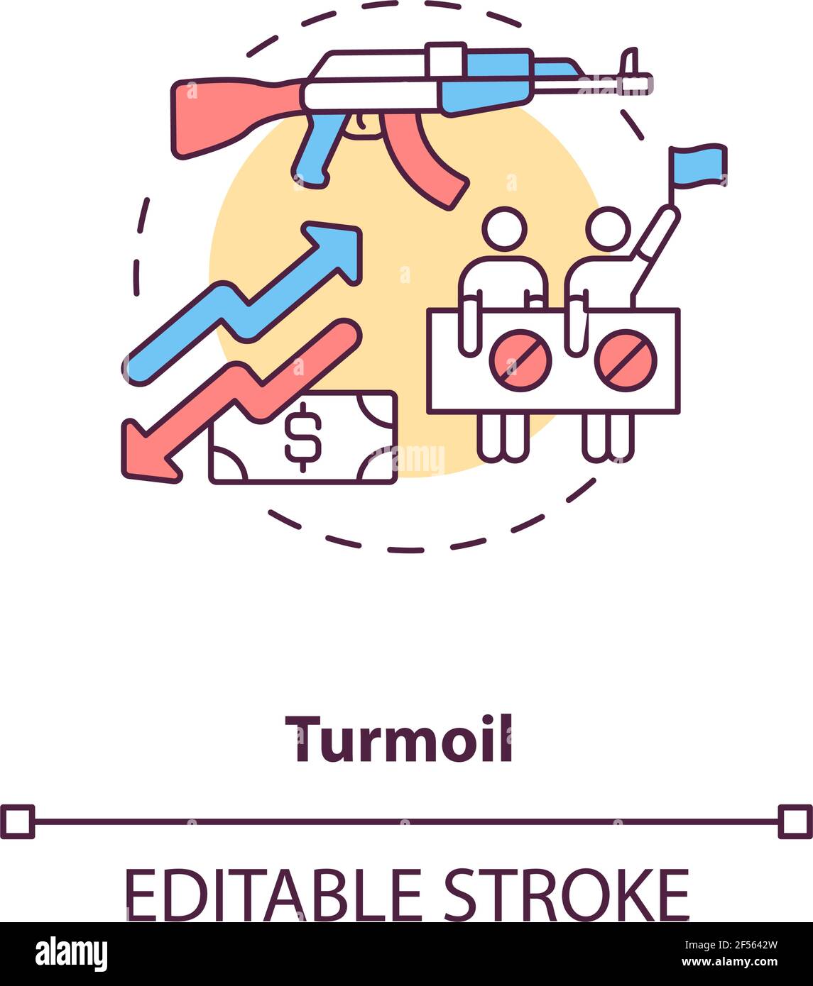 Turmoil concept icon Stock Vector Image & Art - Alamy