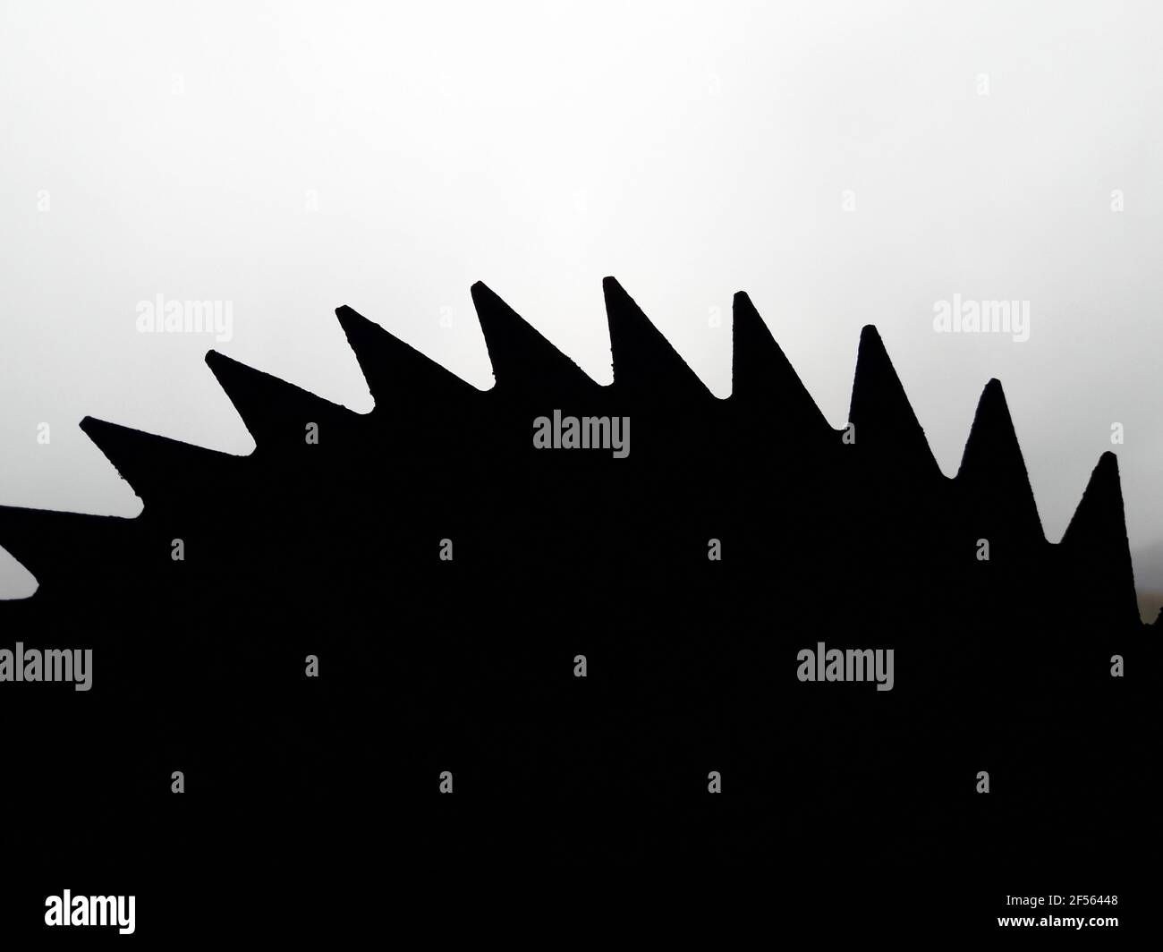Silhouette of saw teeth on a white background Stock Photo - Alamy