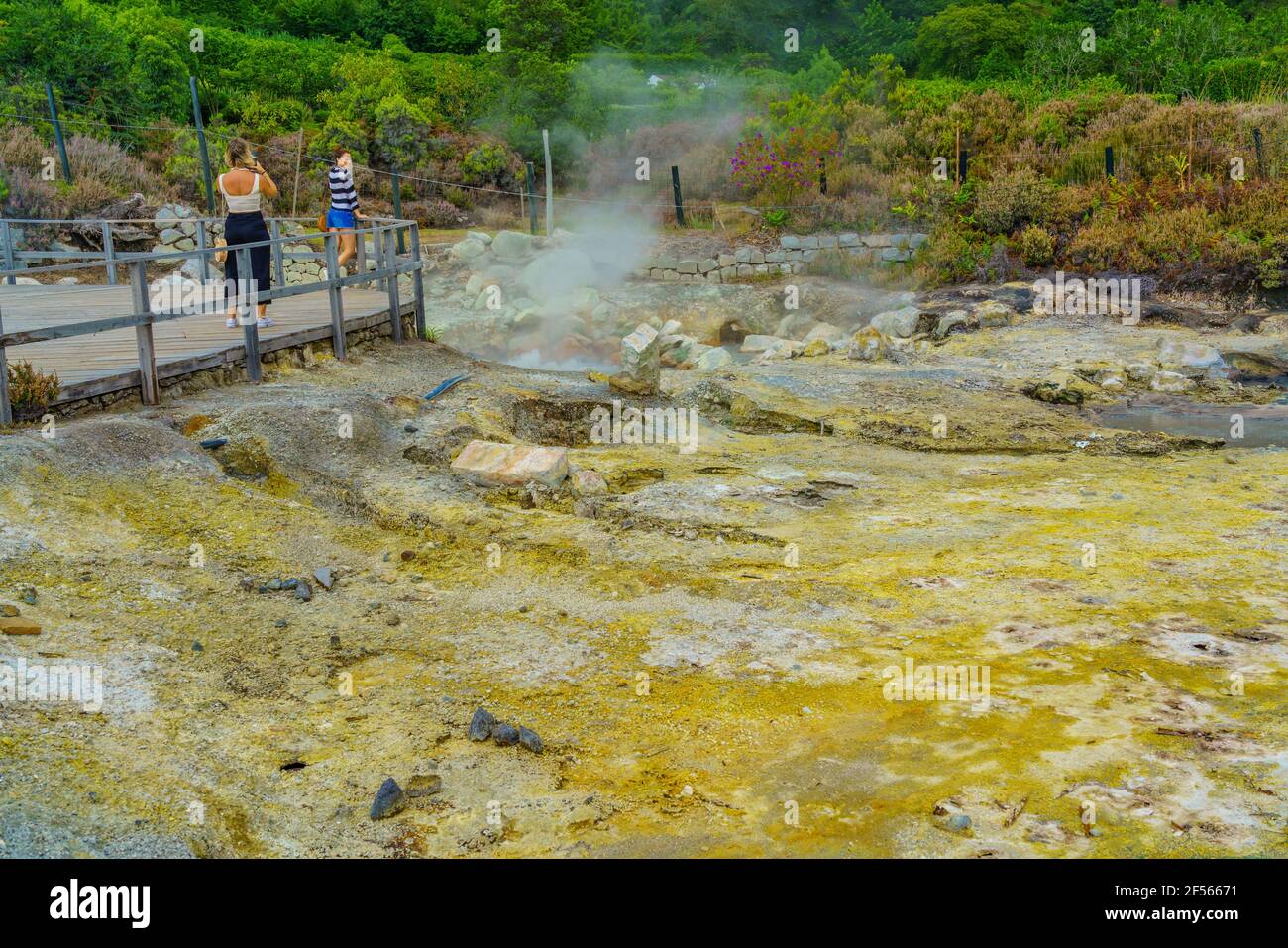 FURNAS AUGUST 30. 2020: Hotsprings Of The Lake Furnas. Sao Miguel ...