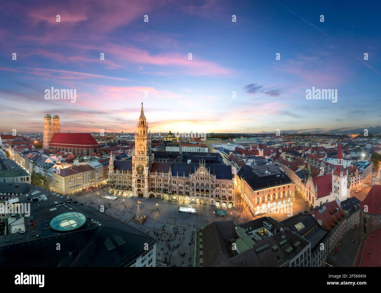 View city twilight munich germany hi-res stock photography and images ...