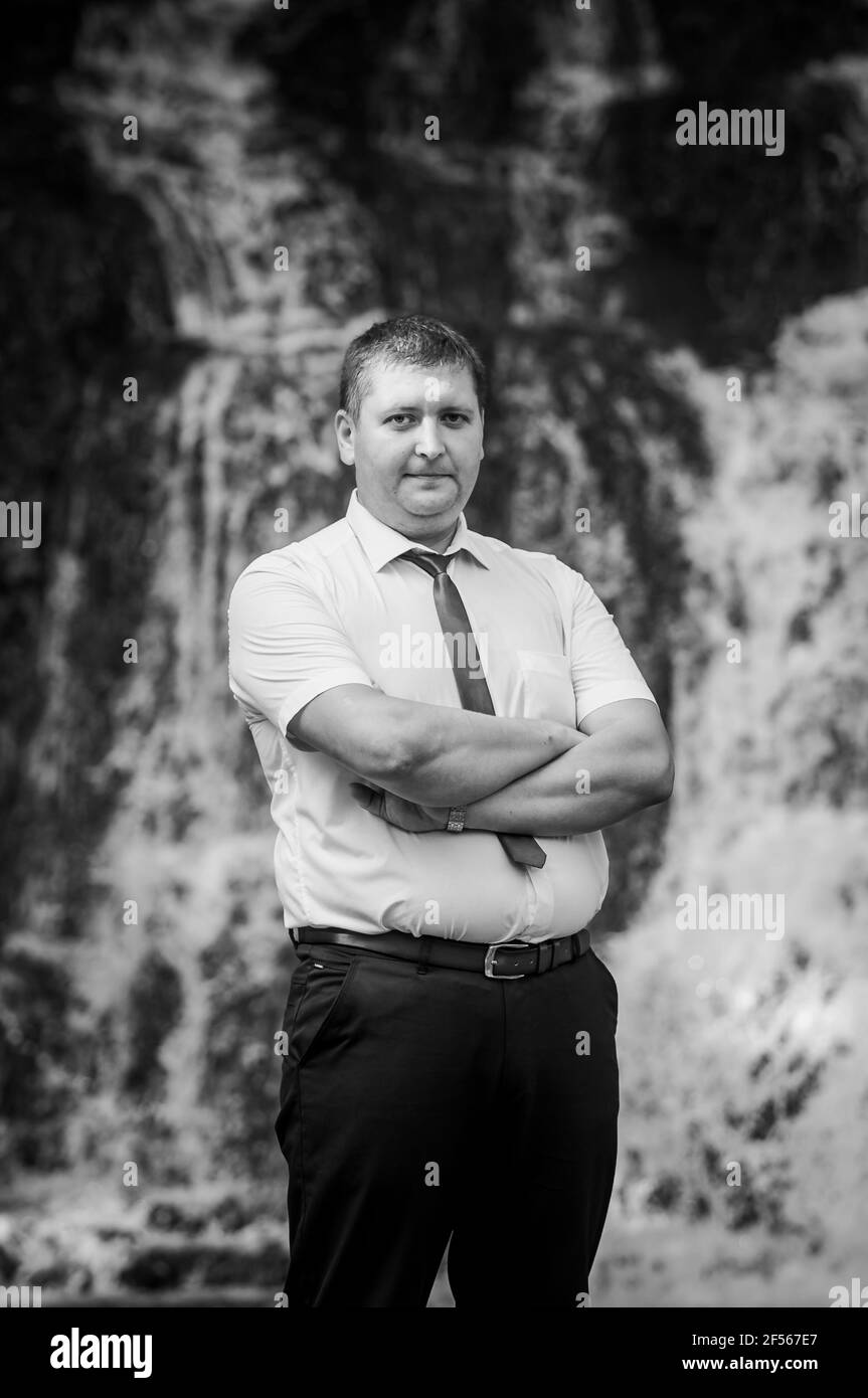 Young people stands Black and White Stock Photos & Images - Alamy