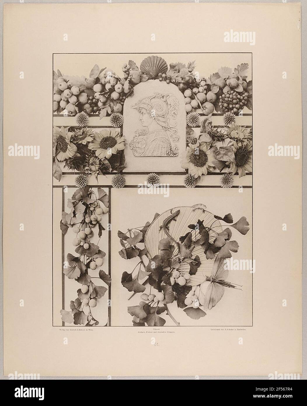 51. Feasts, Fries and Vignette from fruits, balls, sunflowers, ginkgo ...