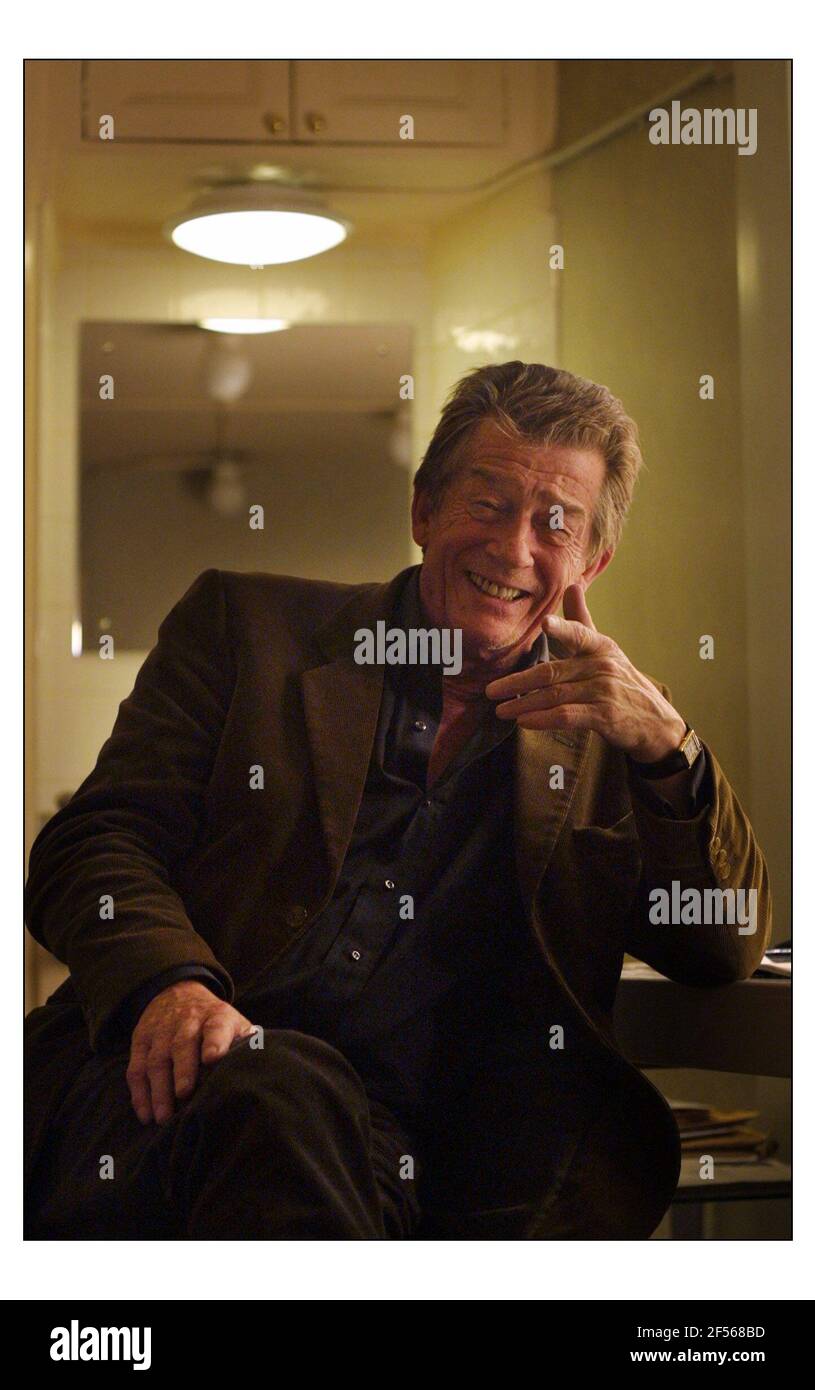 John Hurt........Actor.....in his dressing room at the Guilgud Theatre ...