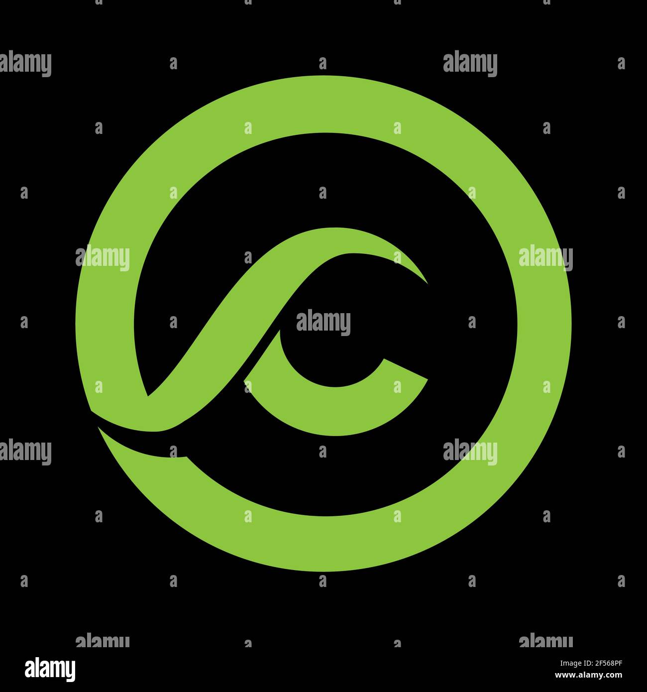 Letter C vector line logo design. Creative minimalism logotype icon ...