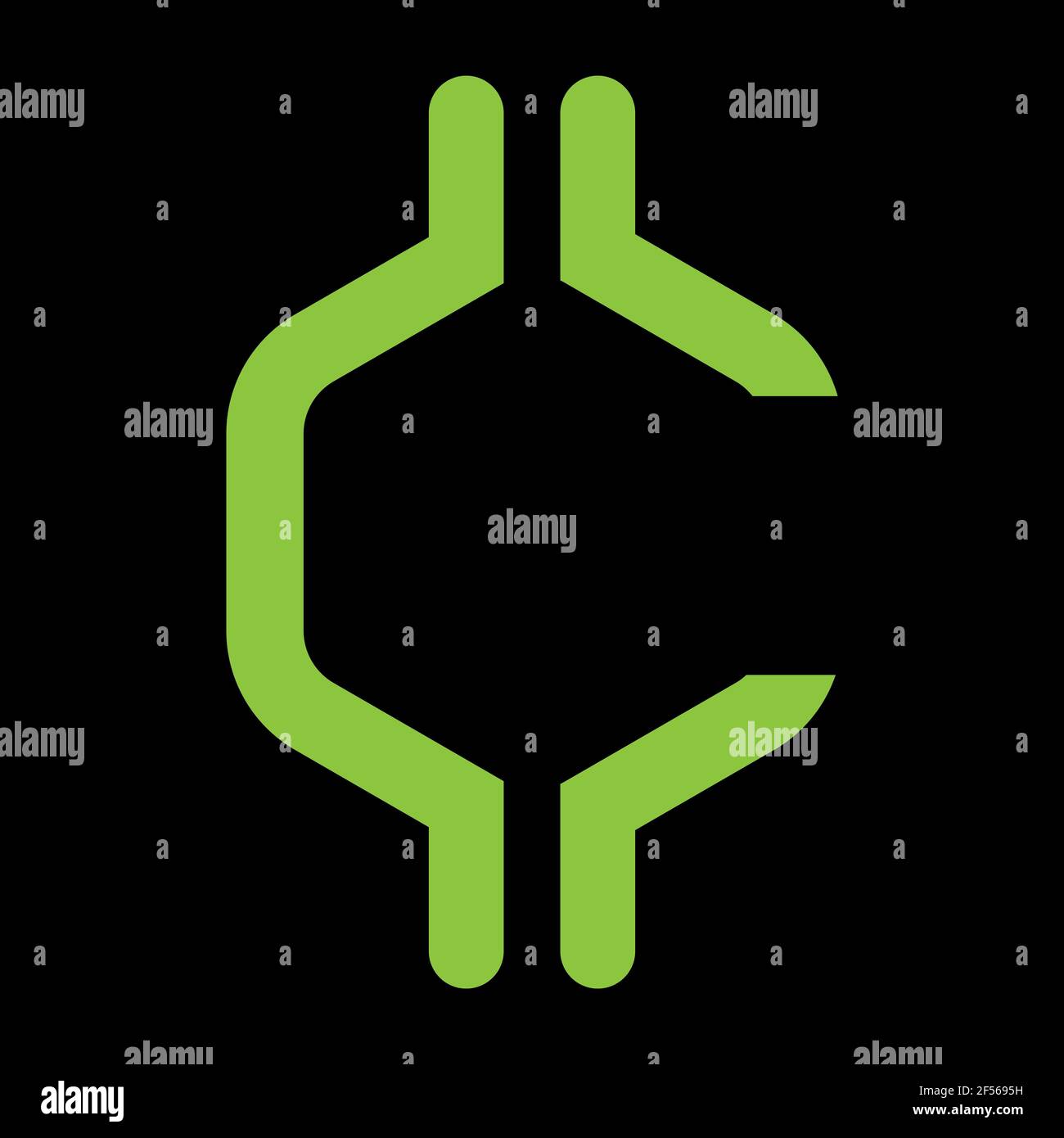 Letter C vector line logo design. Creative minimalism logotype icon ...