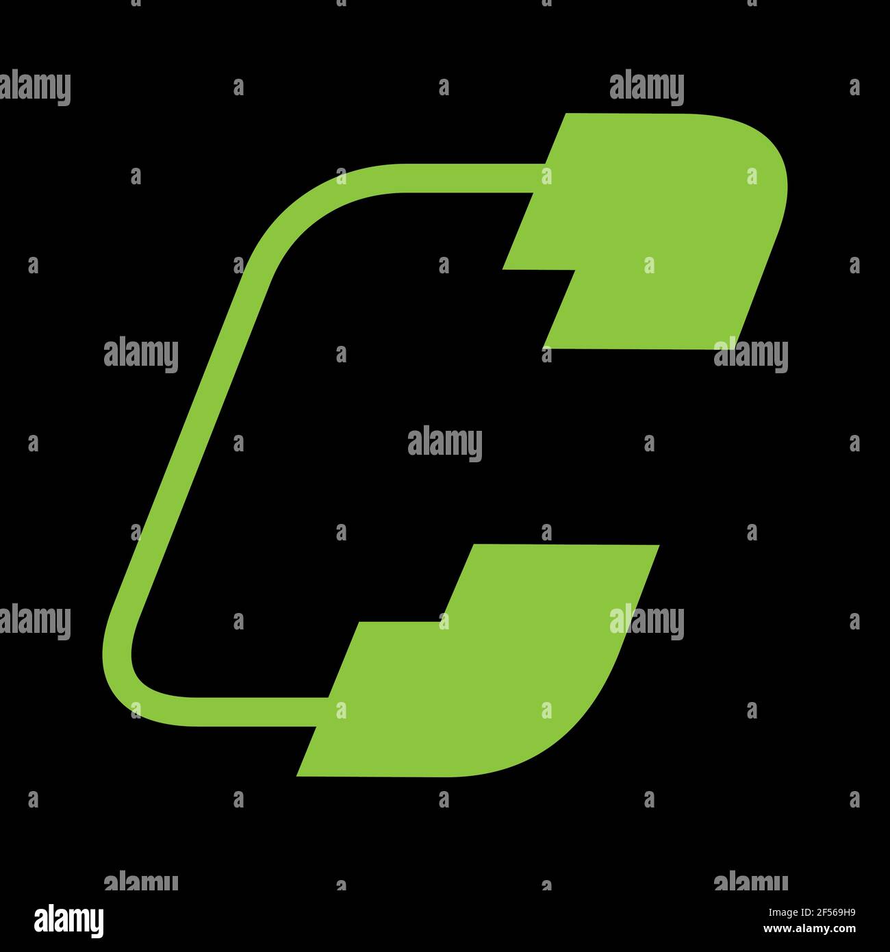 Letter C vector line logo design. Creative minimalism logotype icon ...