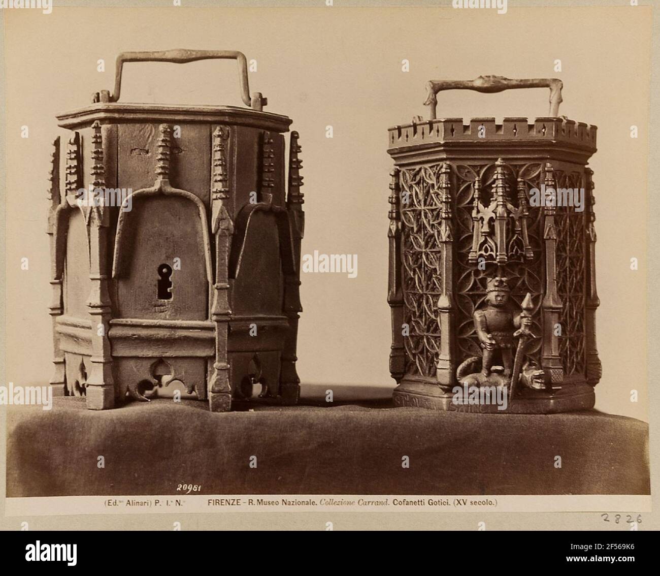 Two little gothic boxes from the Carrand collection, Florence Stock ...
