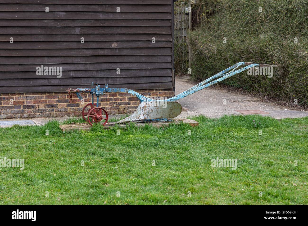 Ransomes vintage agricultural plough, RHA single furrow horse drawn ...