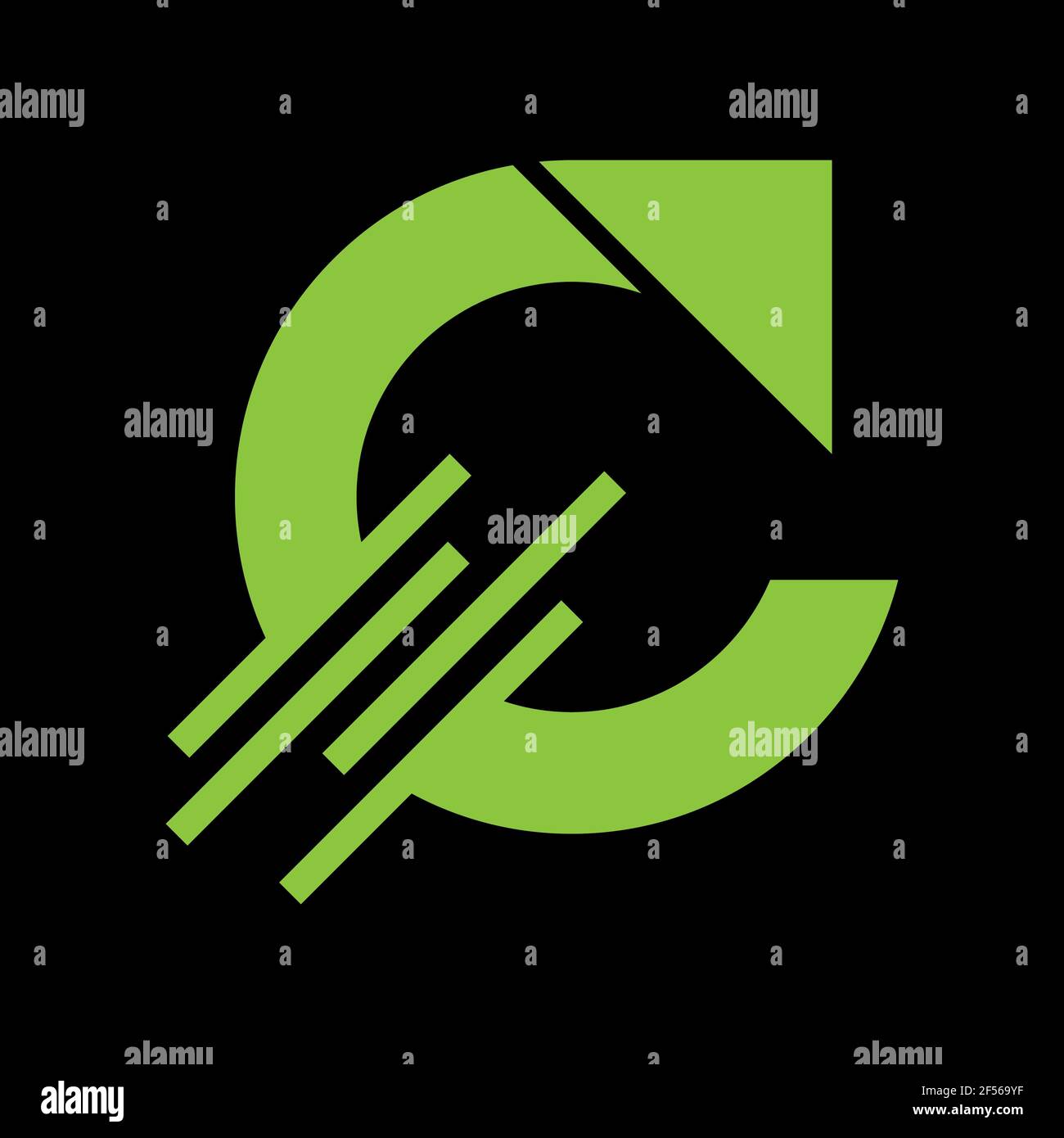 Letter C vector line logo design. Creative minimalism logotype icon ...