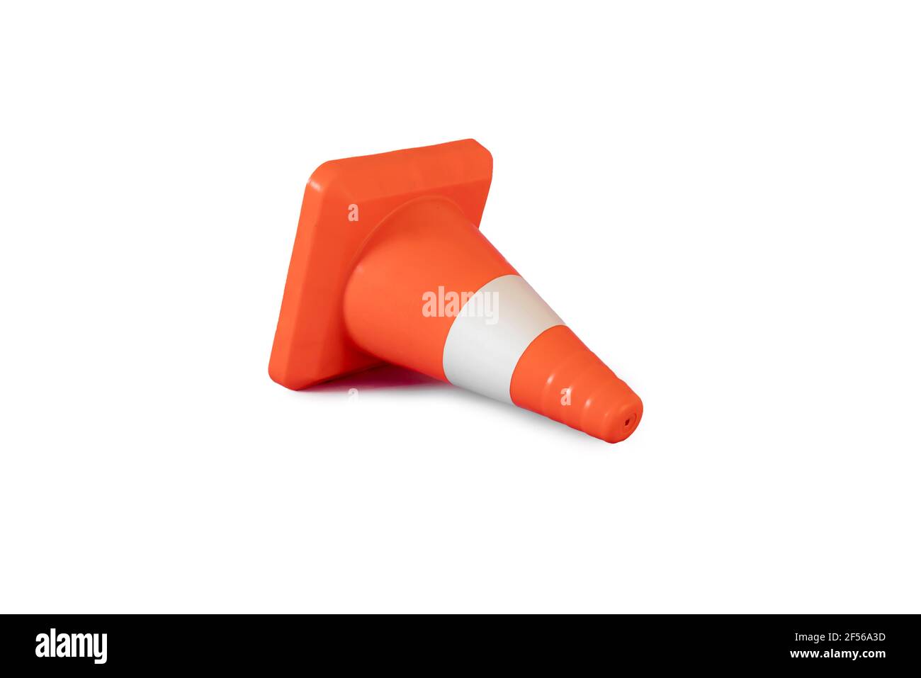 a simple traffic cone isolated, abstract safety construction on the ...