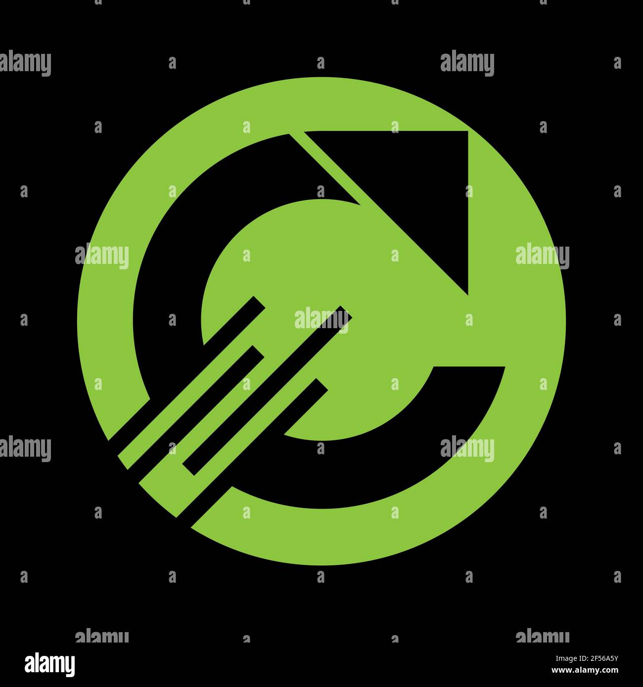 Letter C vector line logo design. Creative minimalism logotype icon ...