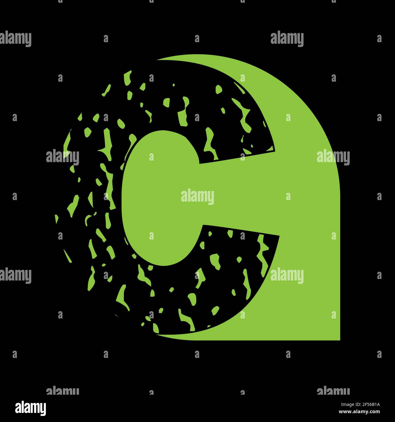 Letter C vector line logo design. Creative minimalism logotype icon ...