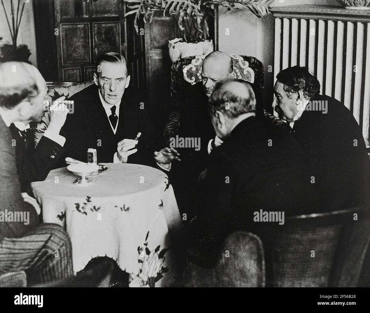 Aristide Briand, Dr. Gustav Stresemann and Sir Austen Chamberlain at ...