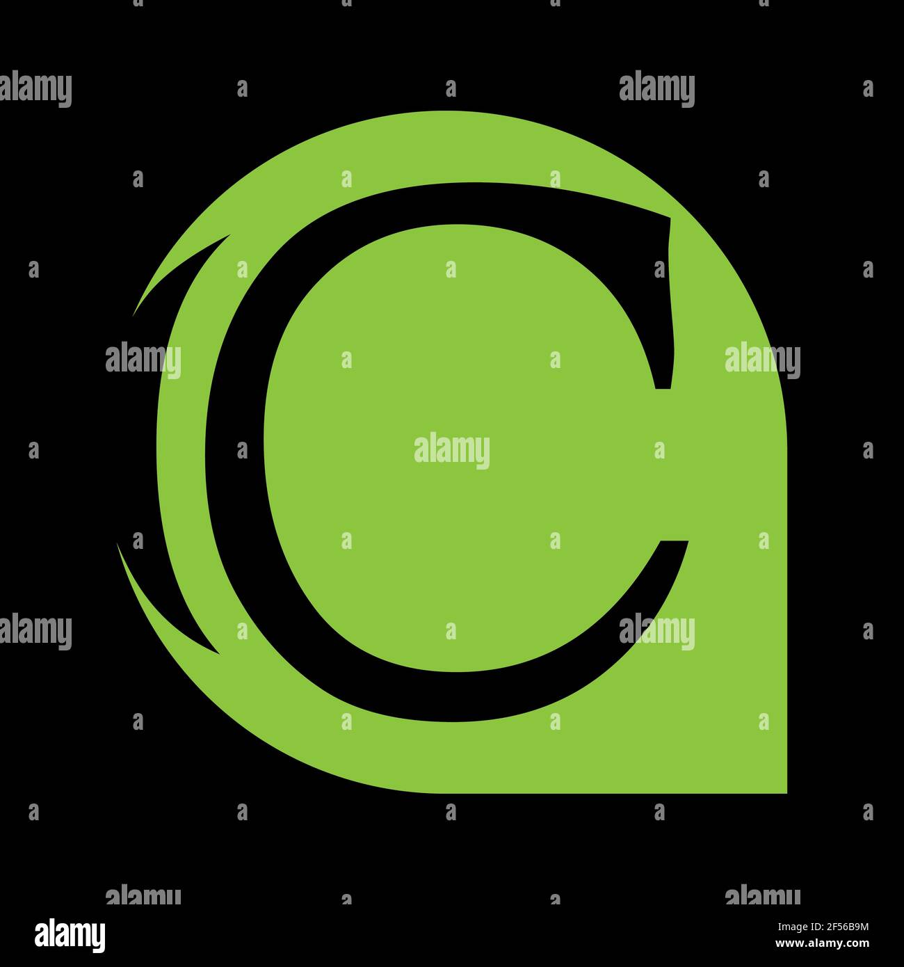 Letter C vector line logo design. Creative minimalism logotype icon ...