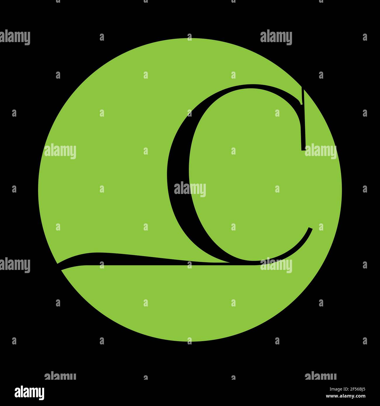 Letter C vector line logo design. Creative minimalism logotype icon ...