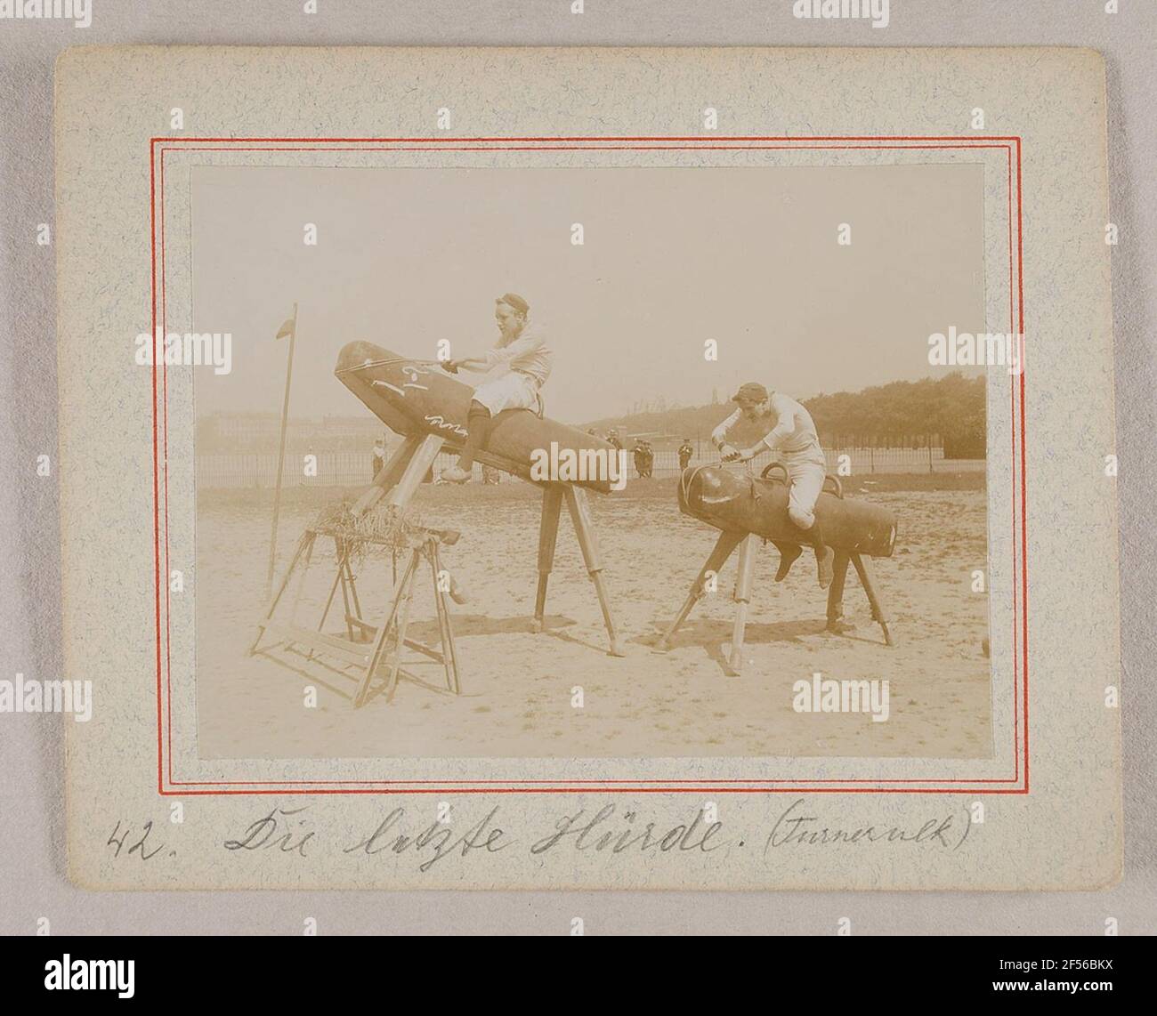 The last hurdle Stock Photo - Alamy