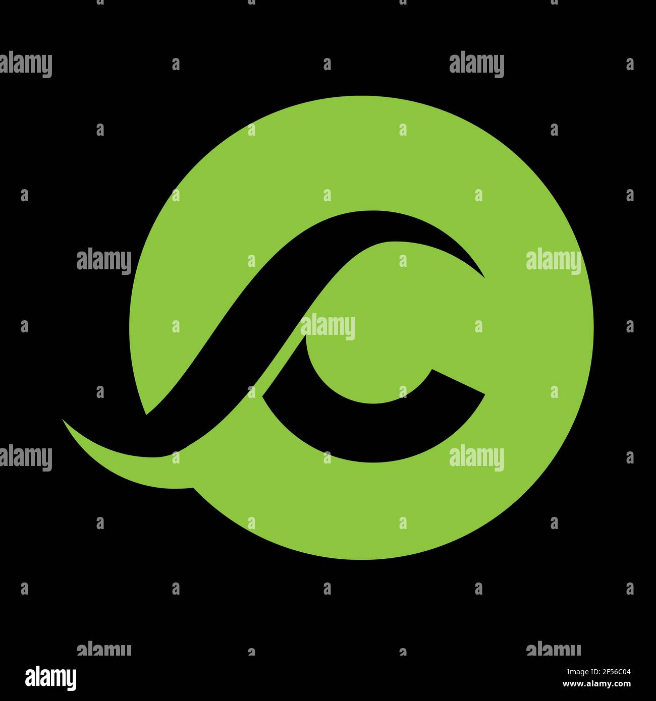 Letter C vector line logo design. Creative minimalism logotype icon ...