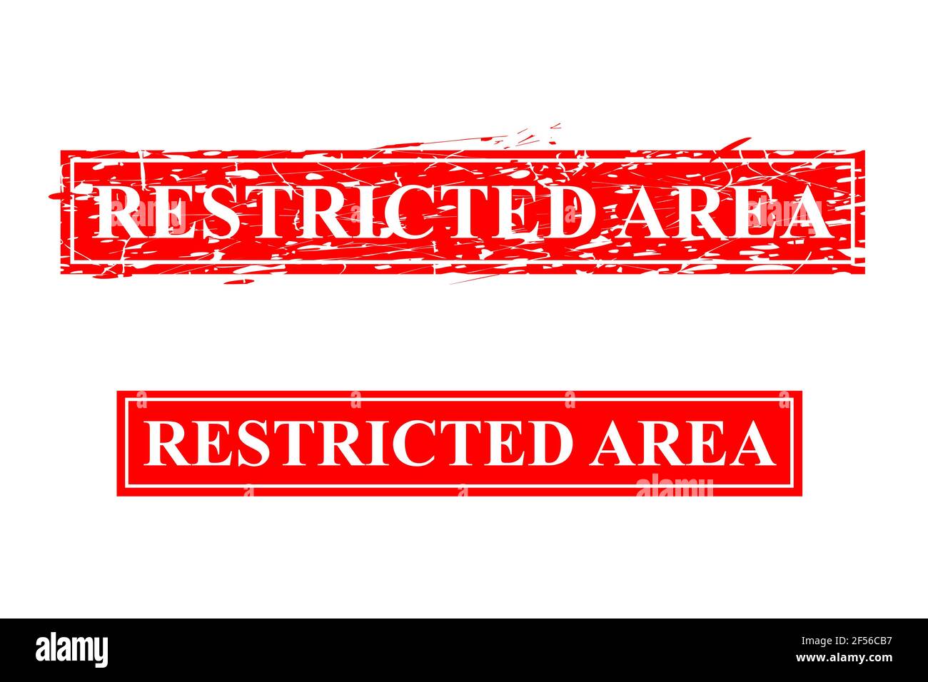 Simple Vector Rusty 2 Rubber Stamp, Restricted Area Stock Vector Image ...