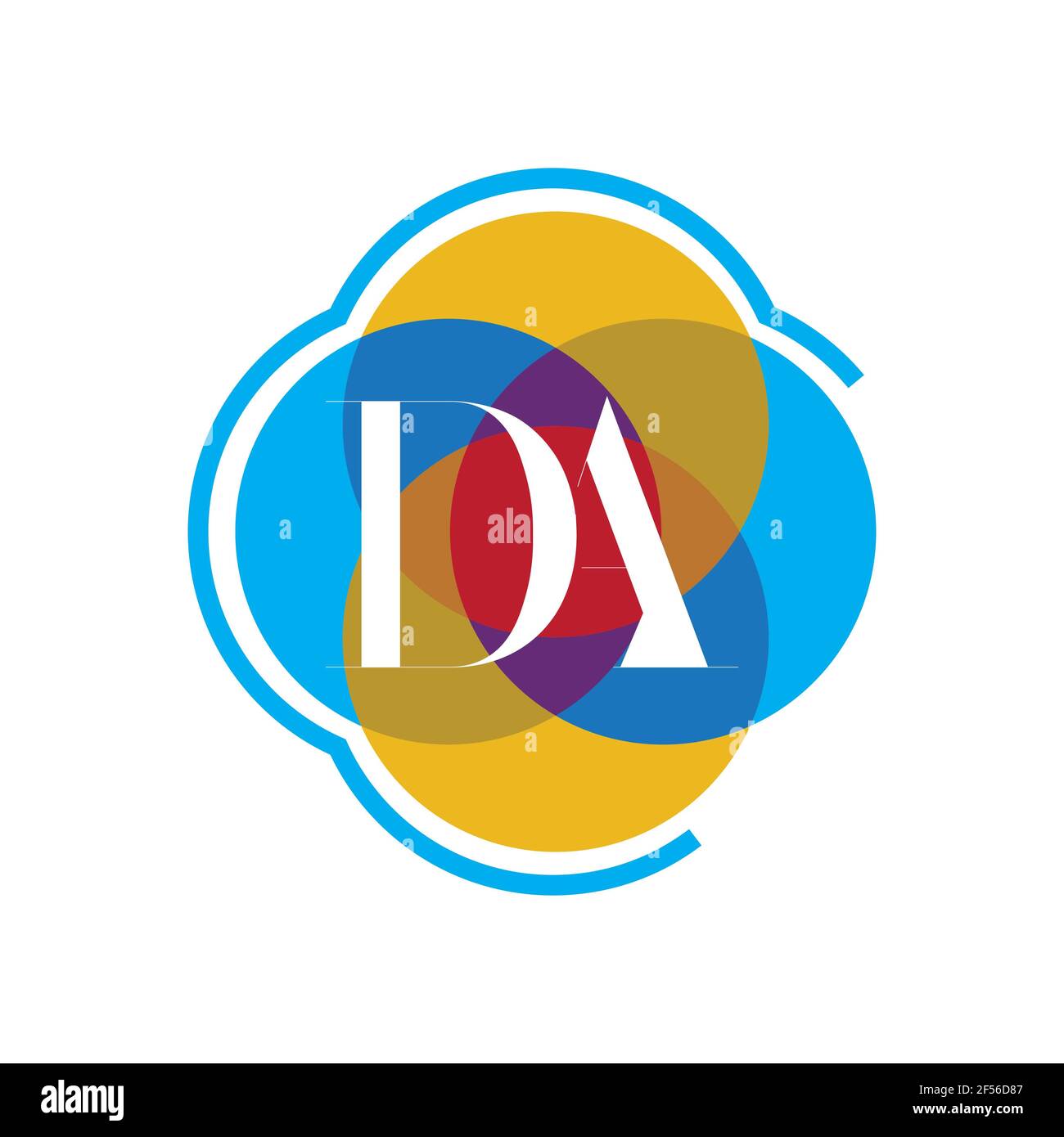 Initial Monogram Letter DA Logo Design Vector Template. DA Letter Logo ...