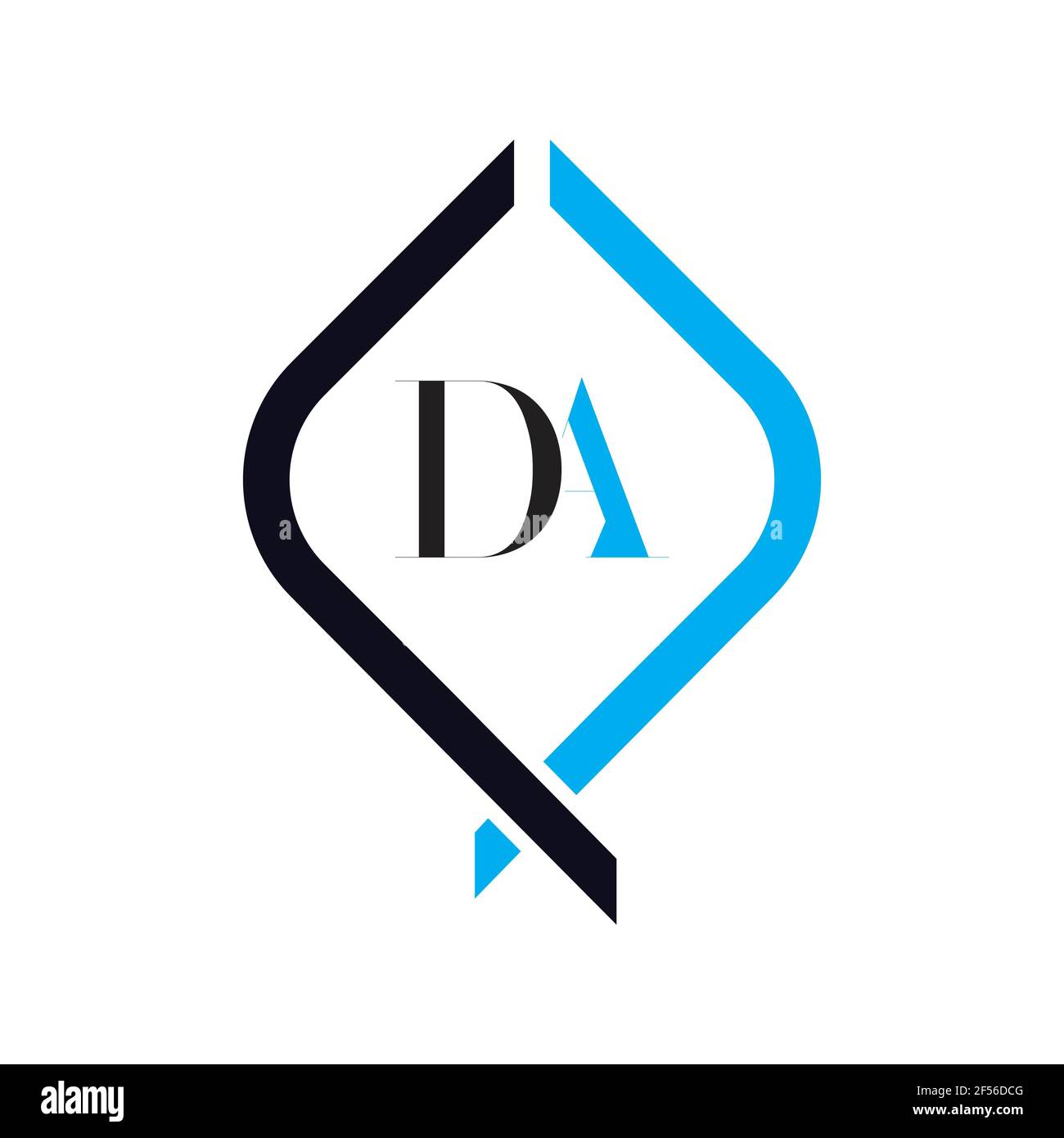 Initial Monogram Letter DA Logo Design Vector Template. DA Letter Logo ...
