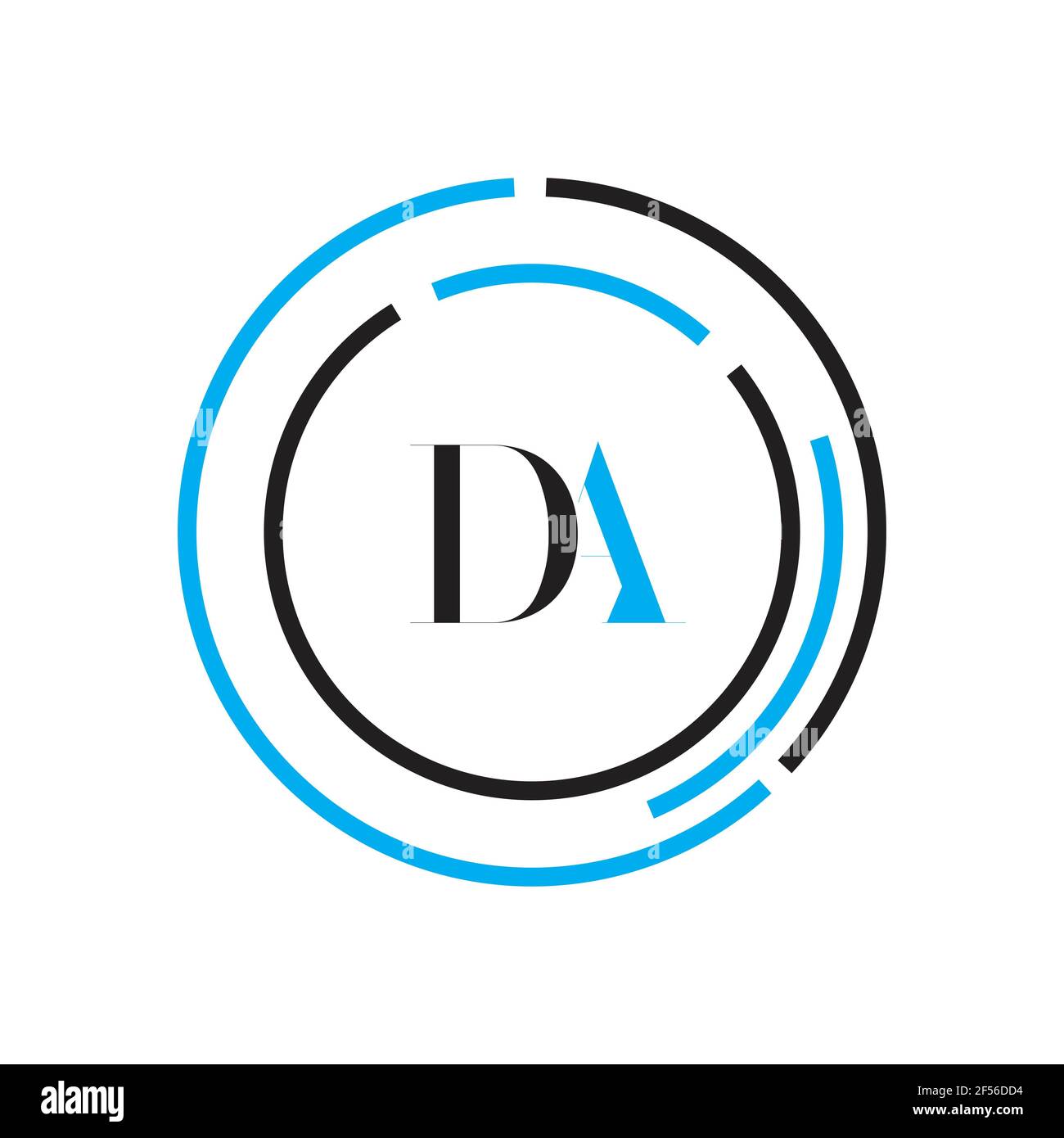 Initial Monogram Letter DA Logo Design Vector Template. DA Letter Logo ...