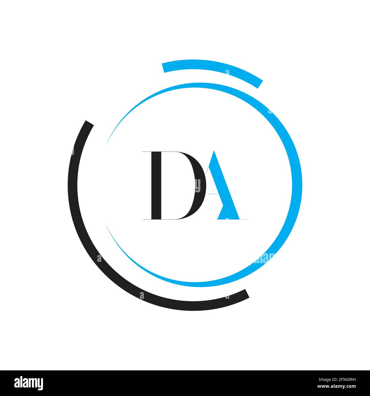 Initial Monogram Letter DA Logo Design Vector Template. DA Letter Logo ...