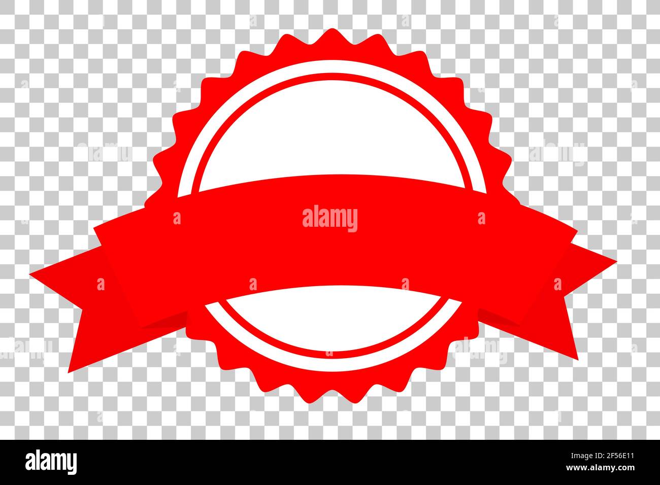 Set, Template 4 Different Style Blank Red Circle with Ribbon Stamp, at ...