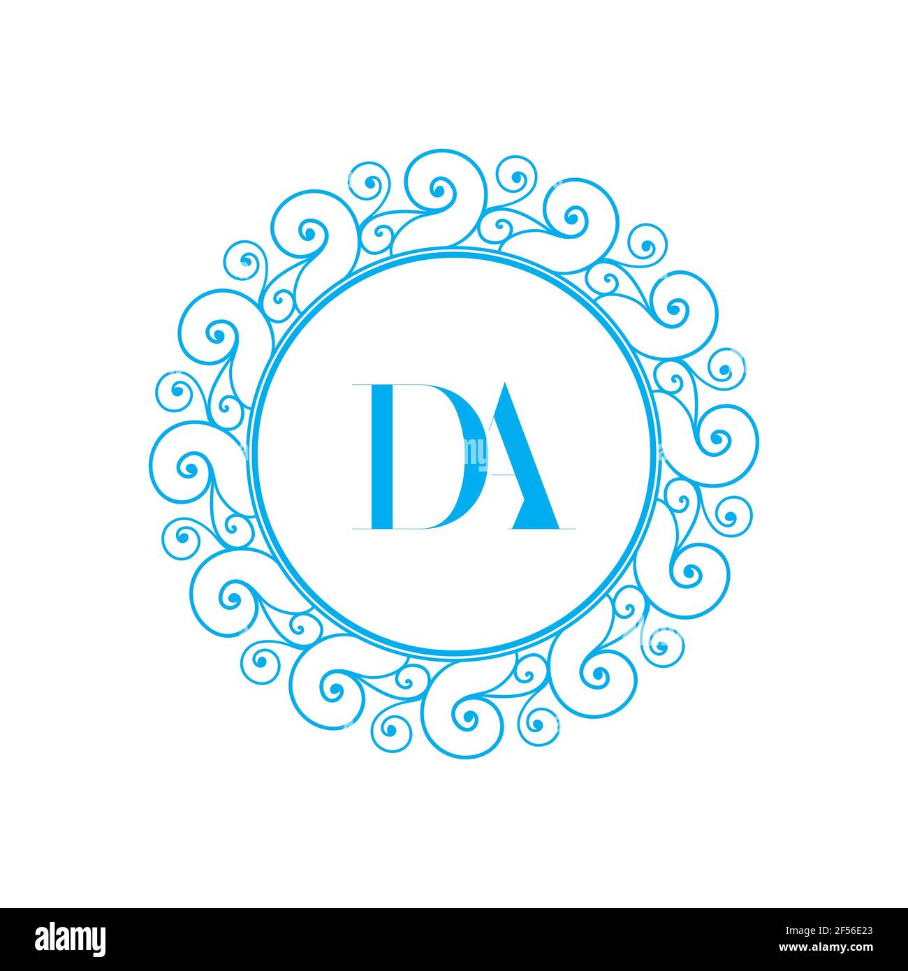 Initial Monogram Letter DA Logo Design Vector Template. DA Letter Logo ...