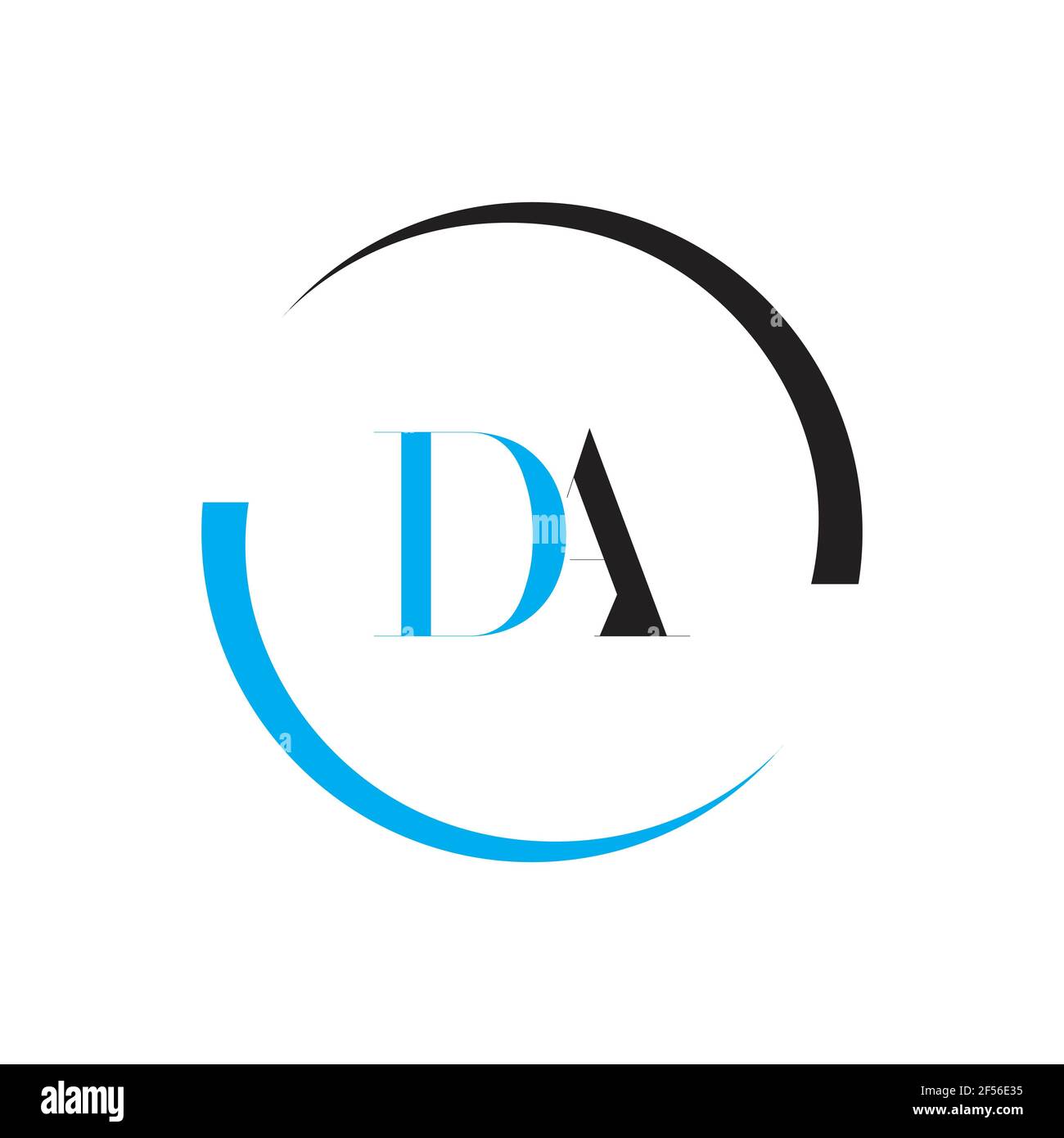 Initial Monogram Letter DA Logo Design Vector Template. DA Letter Logo ...