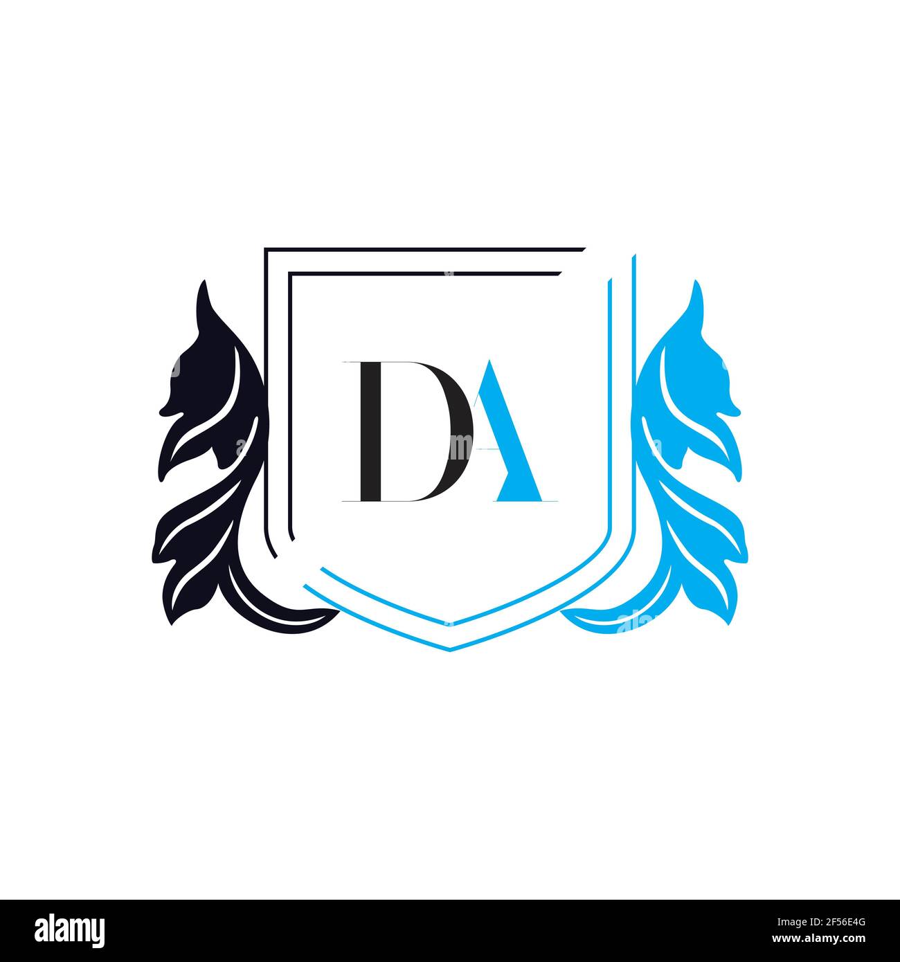 Initial Monogram Letter DA Logo Design Vector Template. DA Letter Logo ...