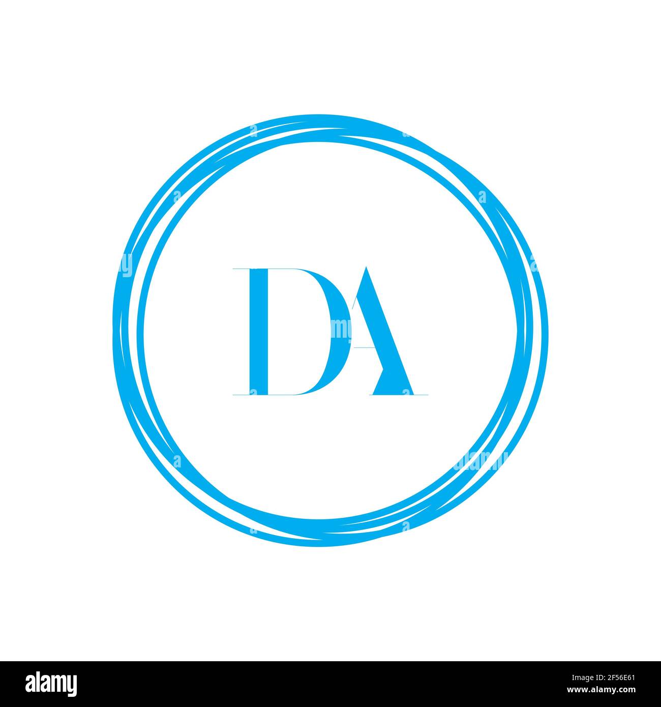 Initial Monogram Letter DA Logo Design Vector Template. DA Letter Logo ...