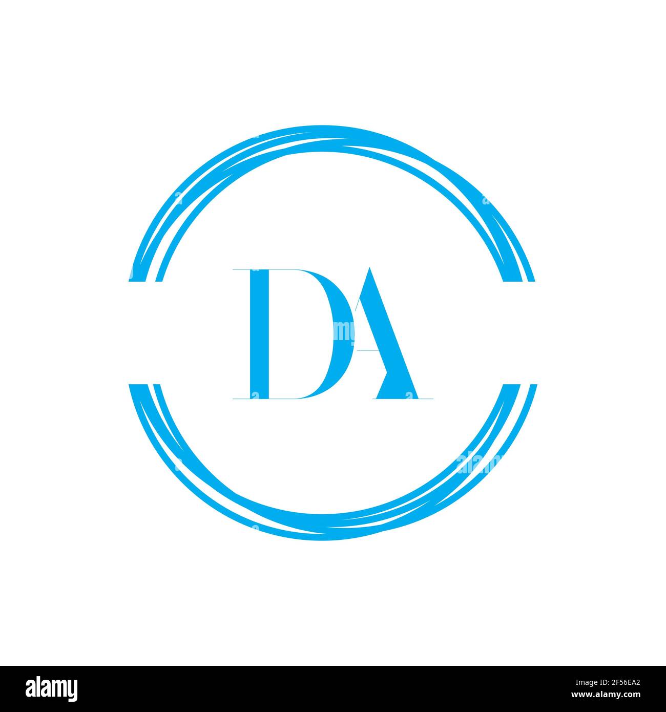 Initial Monogram Letter DA Logo Design Vector Template. DA Letter Logo ...