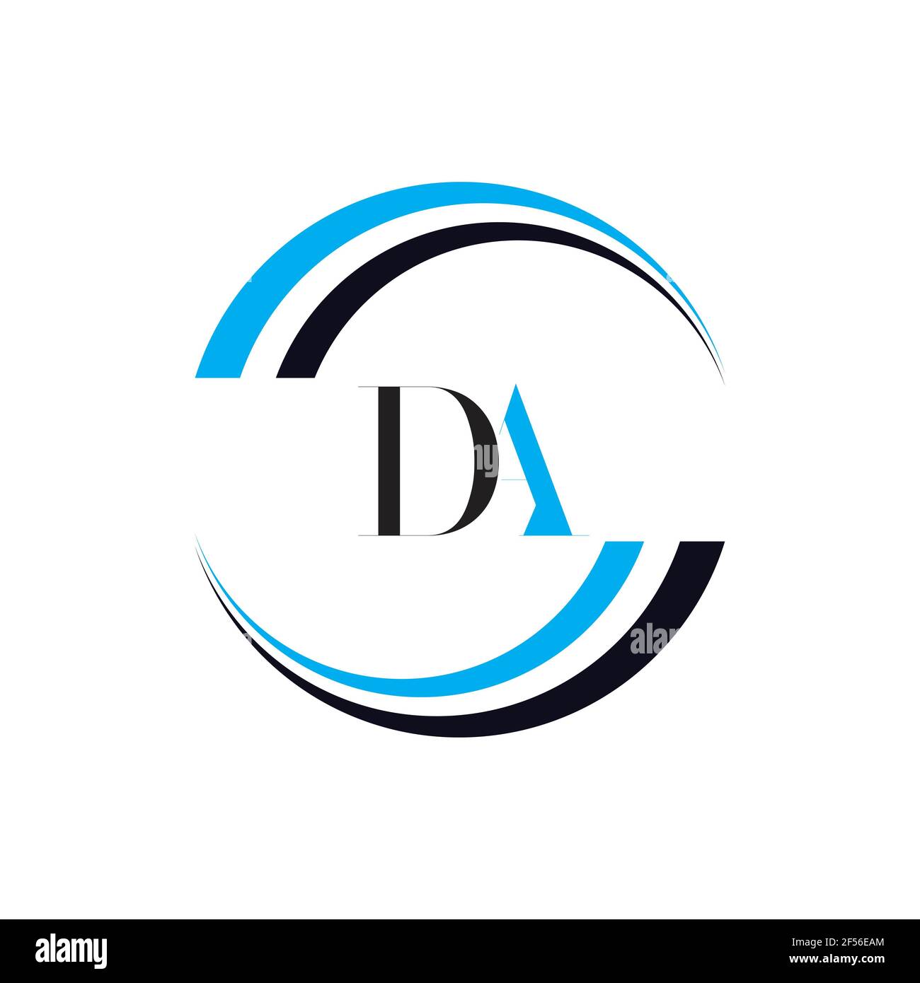 Initial Monogram Letter DA Logo Design Vector Template. DA Letter Logo ...